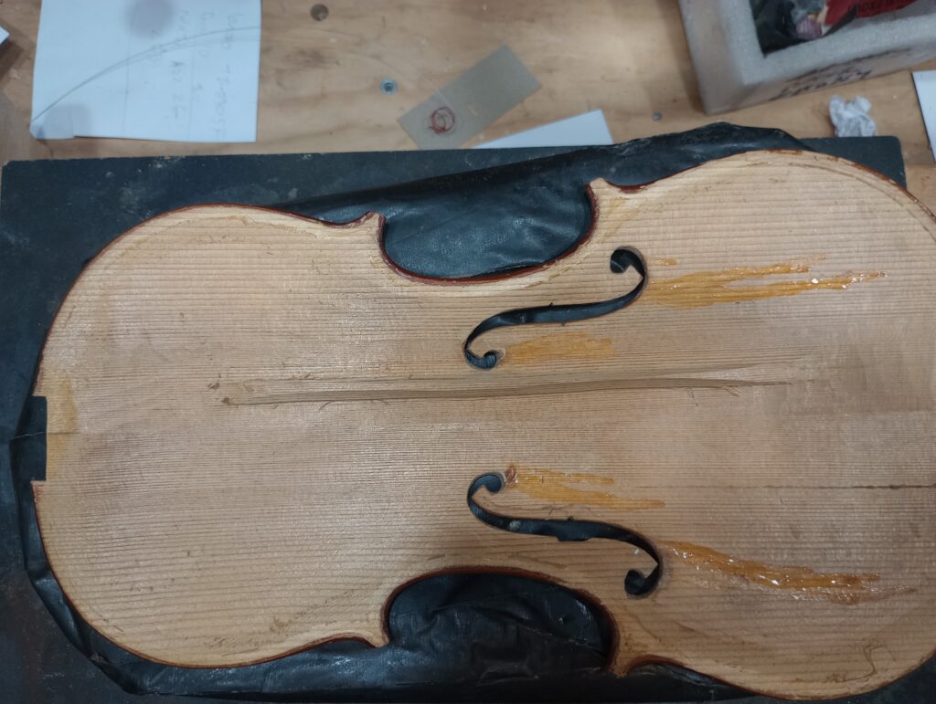 Regraduating a violin - Fiddler Dan Violins & Workshop, Brisbane
